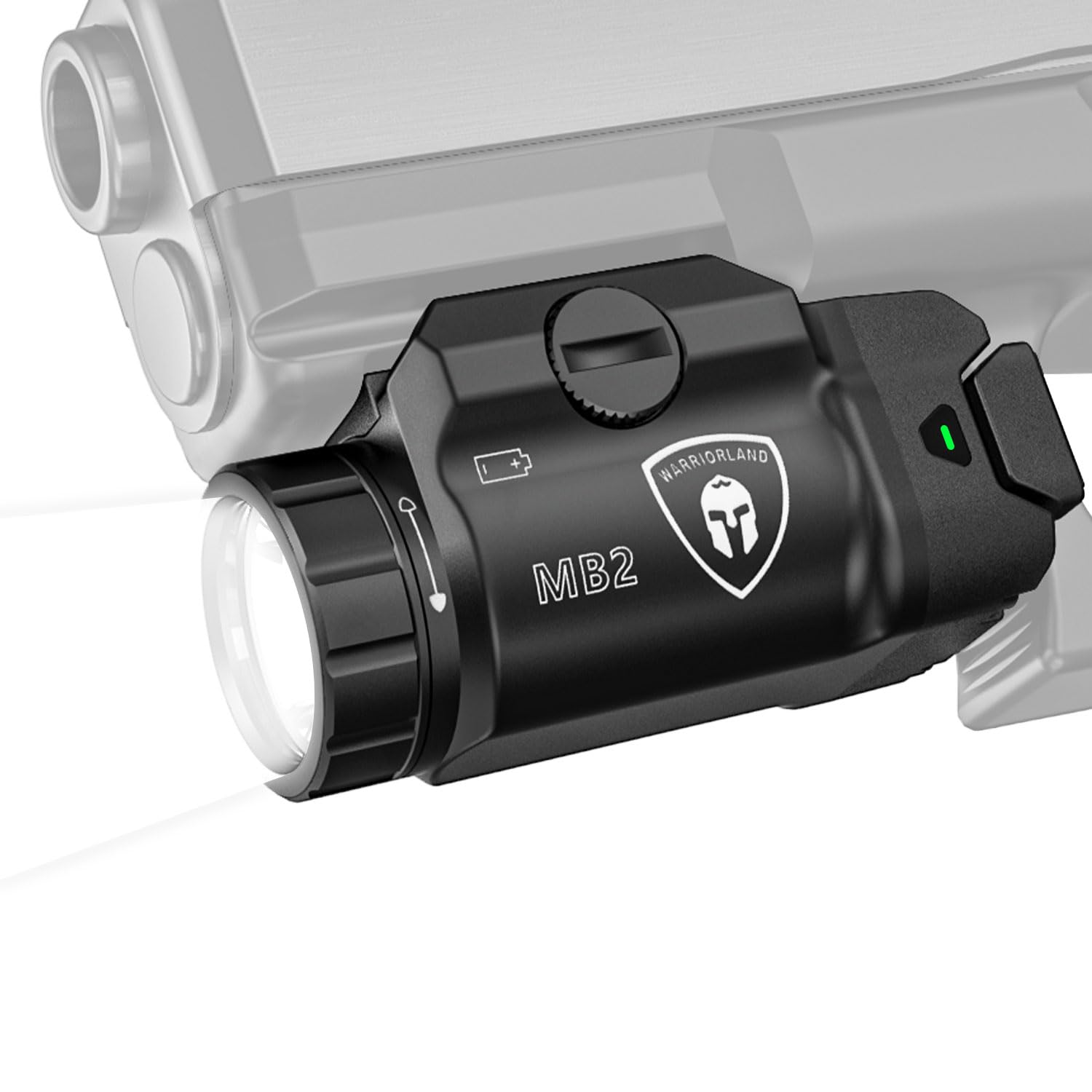 WARRIORLAND 500 Lumen Compact Pistol Light-White LED Tactical Light wi