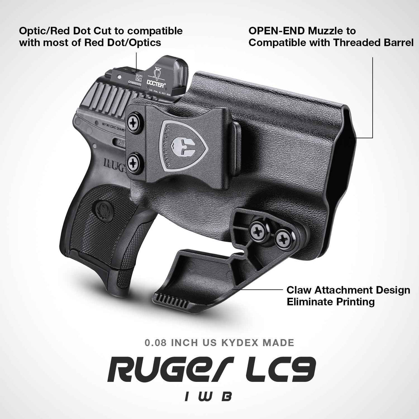 LC9 LC9S EC9S LC380 Ruger with Optics Laser Inside Waistband Holster ...